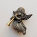 Vintage Signed Dana Angel With Gold Trumpet Brooch Signed - Etsy