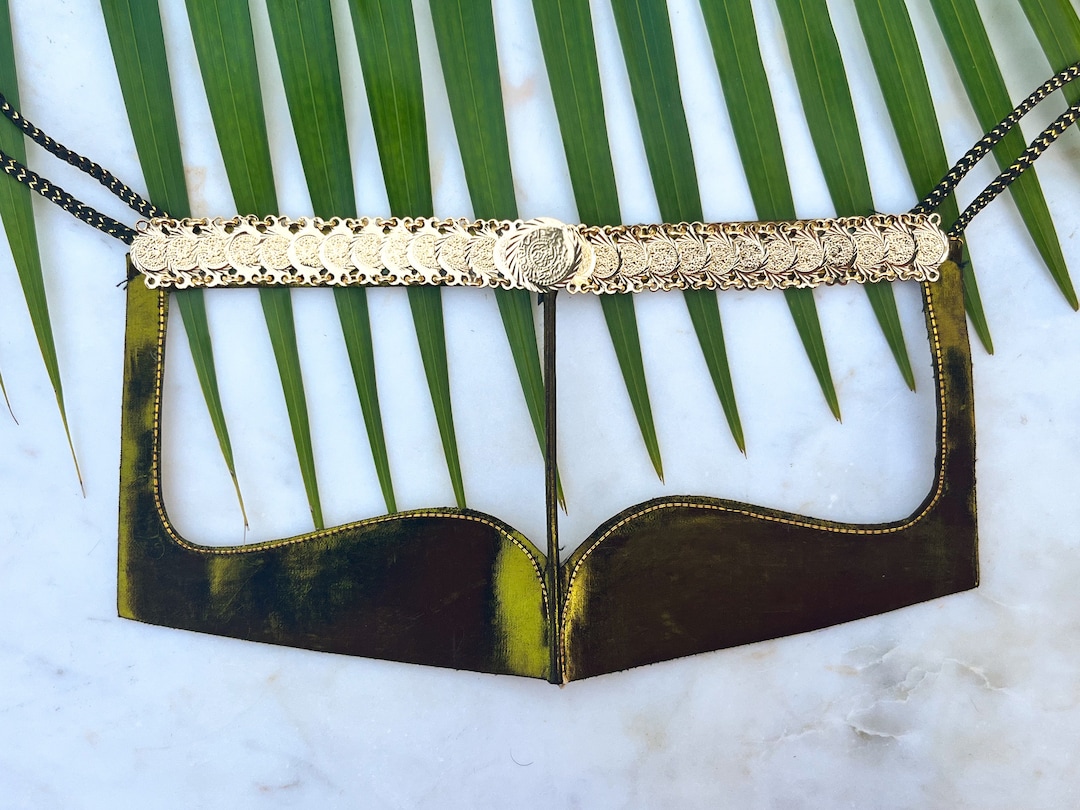 Gold Coin Emirati Burqa, Headpiece, Crown, Mask, Arabian, Masquerade ...