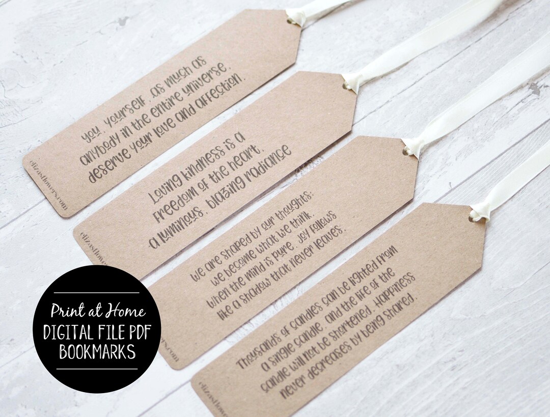 Buy Printable Buddha Quote Bookmarks, INSTANT DOWNLOAD, Buddhist ...