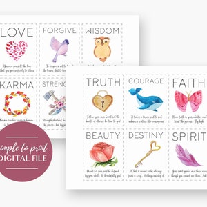 Printable Affirmation Cards, INSTANT DOWNLOAD, Daily Guidance Cards ...