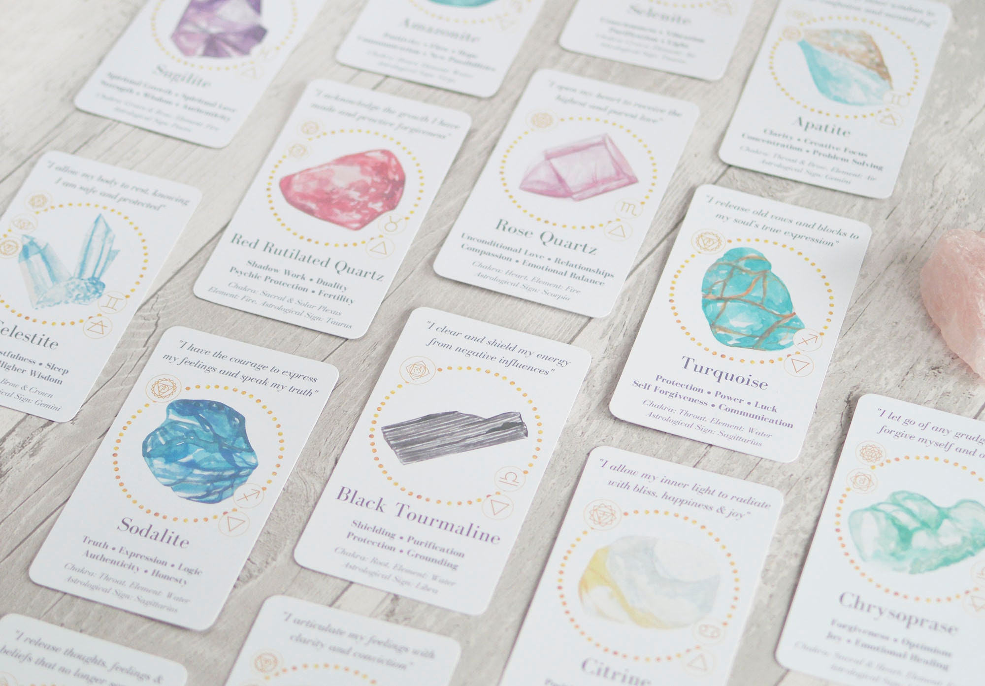 Crystal Guidance Oracle Deck, Printable Oracle Cards, INSTANT DOWNLOAD ...