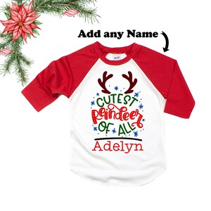 Cutest Reindeer of All - Personalized Reindeer Shirts - Unisex Kids ...