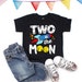 Two the Moon Birthday Shirt 2nd Birthday Shirt Space Theme - Etsy