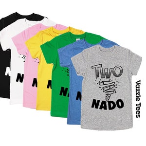 Twonado Birthday Shirt Unisex Shirts 2nado Tornado Second Birthday Two ...