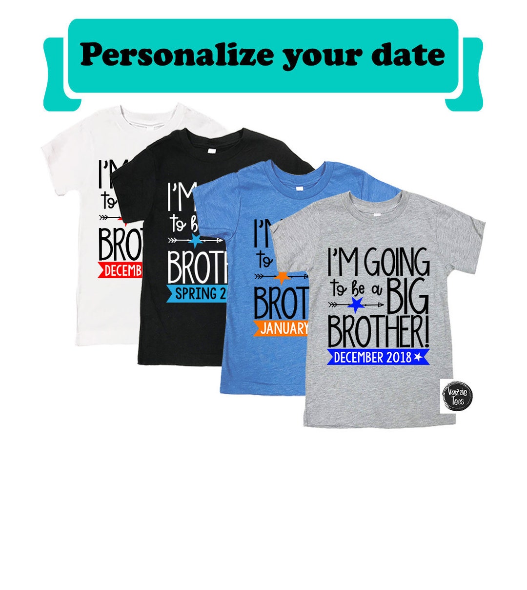 Big Brother Announcement Shirt: Personalized Sibling Tee - Etsy