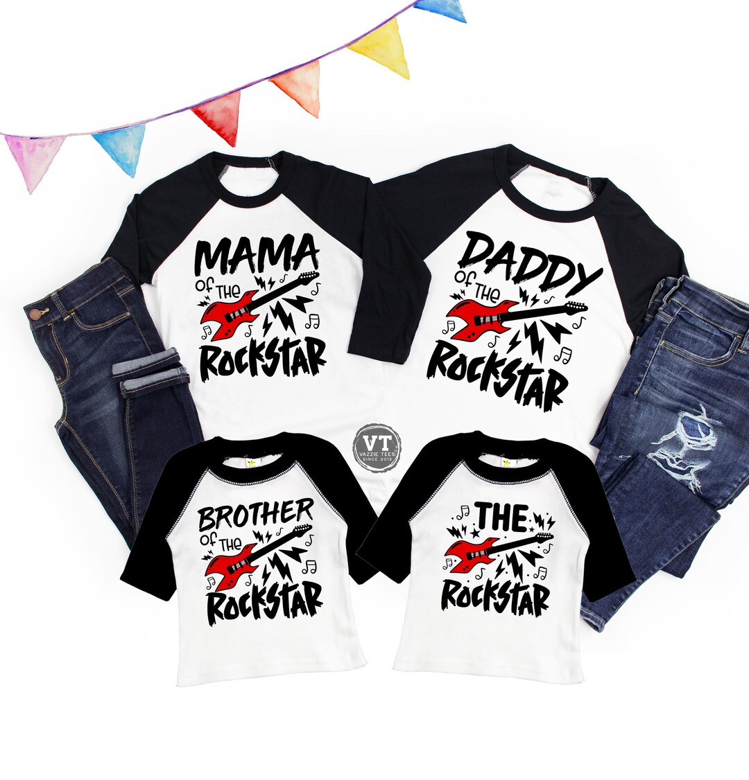 Personalized Family Rock Star Shirts: Matching Rock N' Roll Birthday ...