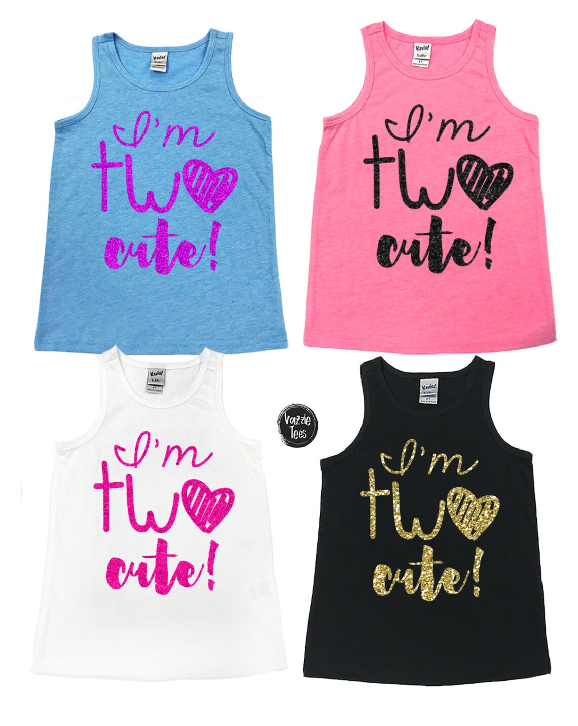 I'm TWO Cute Unisex Tank Top TWO Cute 2nd Birthday - Etsy