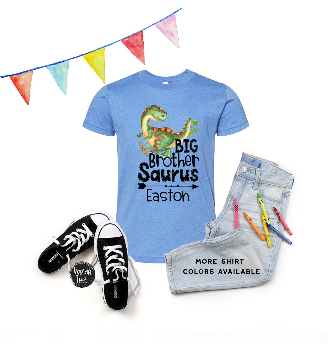 Little Brother Saurus - Brother Saurus Rex - Personalized - Dinosaur ...