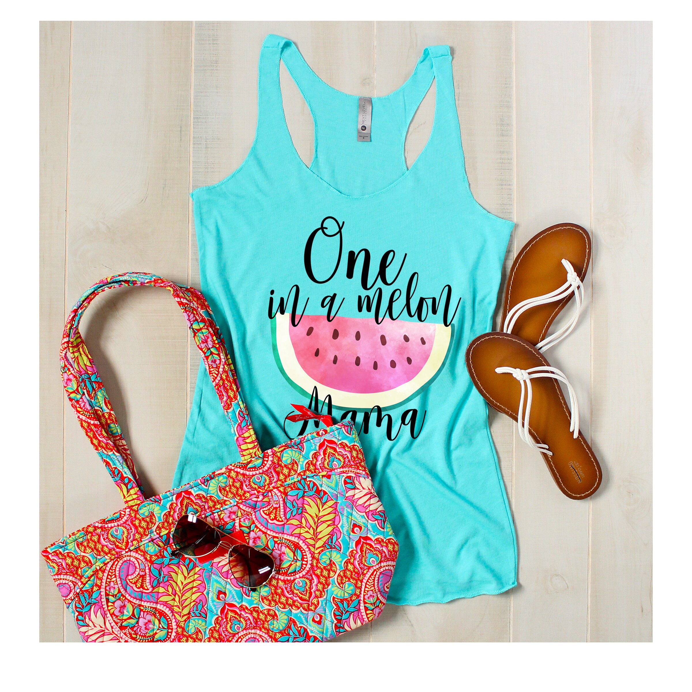 One in a Melon Mom Tank Tops - Womens' Triblend Tanks - Birthday Tank ...