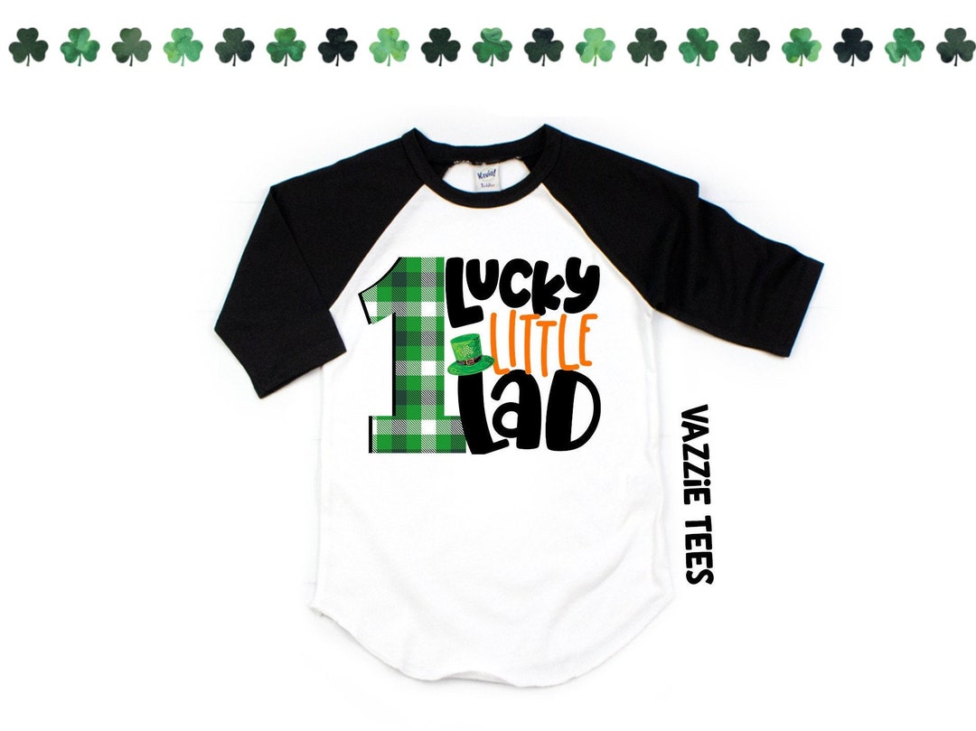 One Lucky Little Lad Shirt - First Birthday Shirt - St Patrick's Day ...