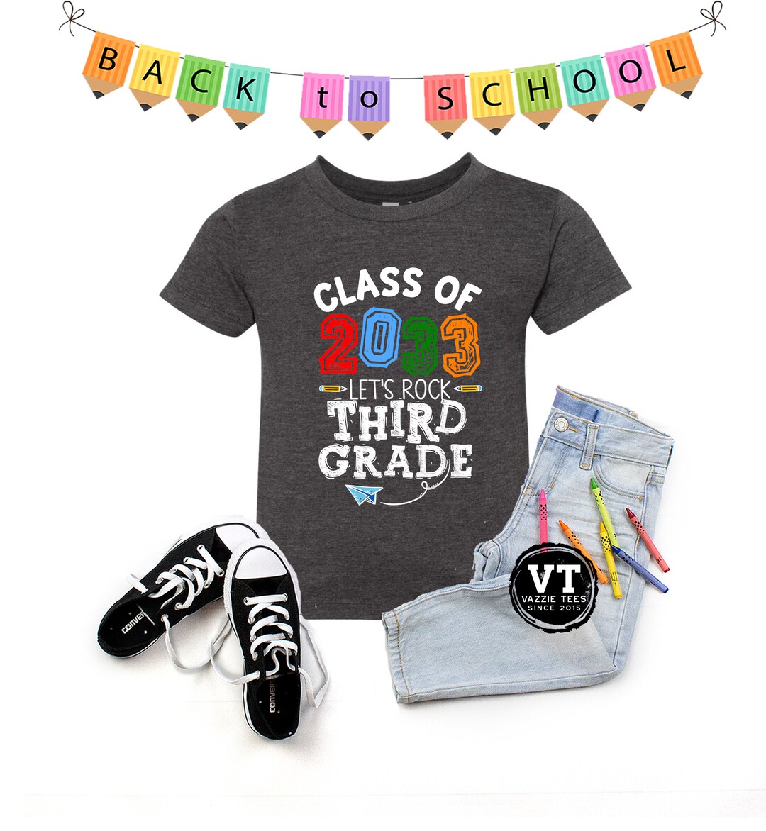 Class of 2033 Shirts Third Grade Shirts UNISEX Back to School Shirts ...