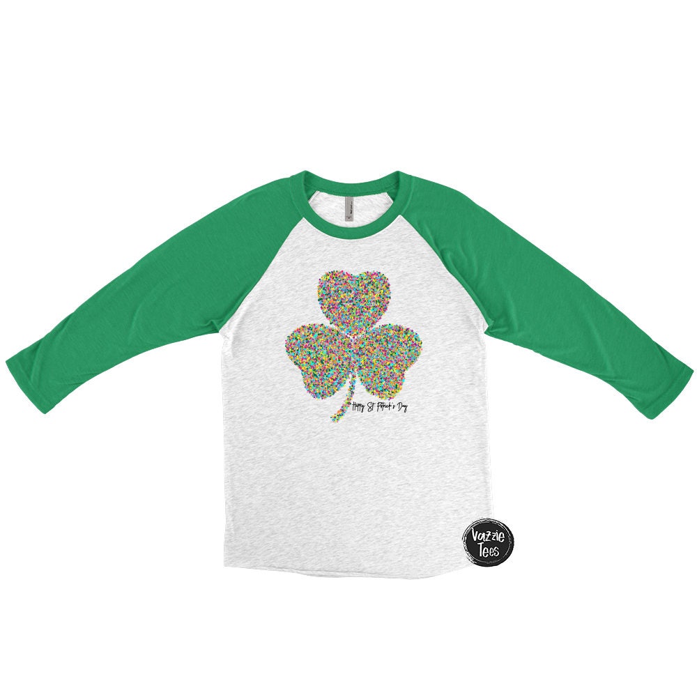 Colorful Clover Shirt Unisex Adult Shirts St. | Etsy