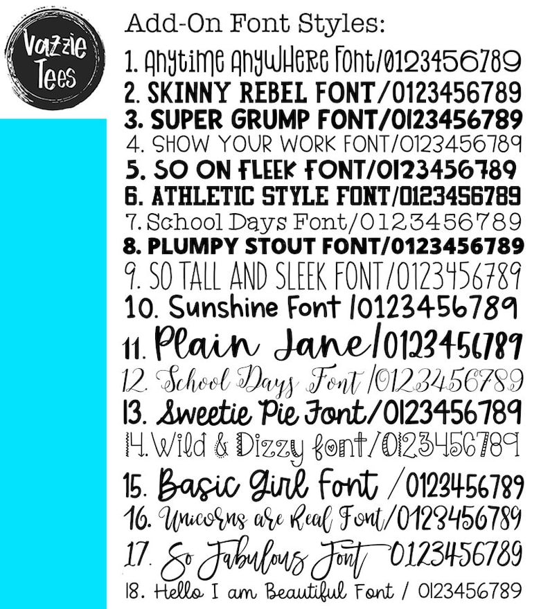 Add on Lettering Additional Lettering to the Back of Any Tee - Etsy