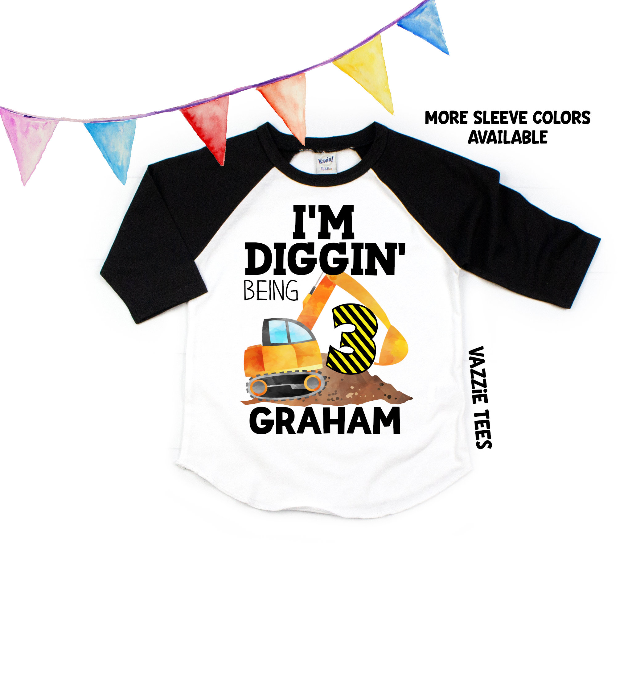 I'm Digging Being 3 Shirt Excavator Construction Theme - Etsy