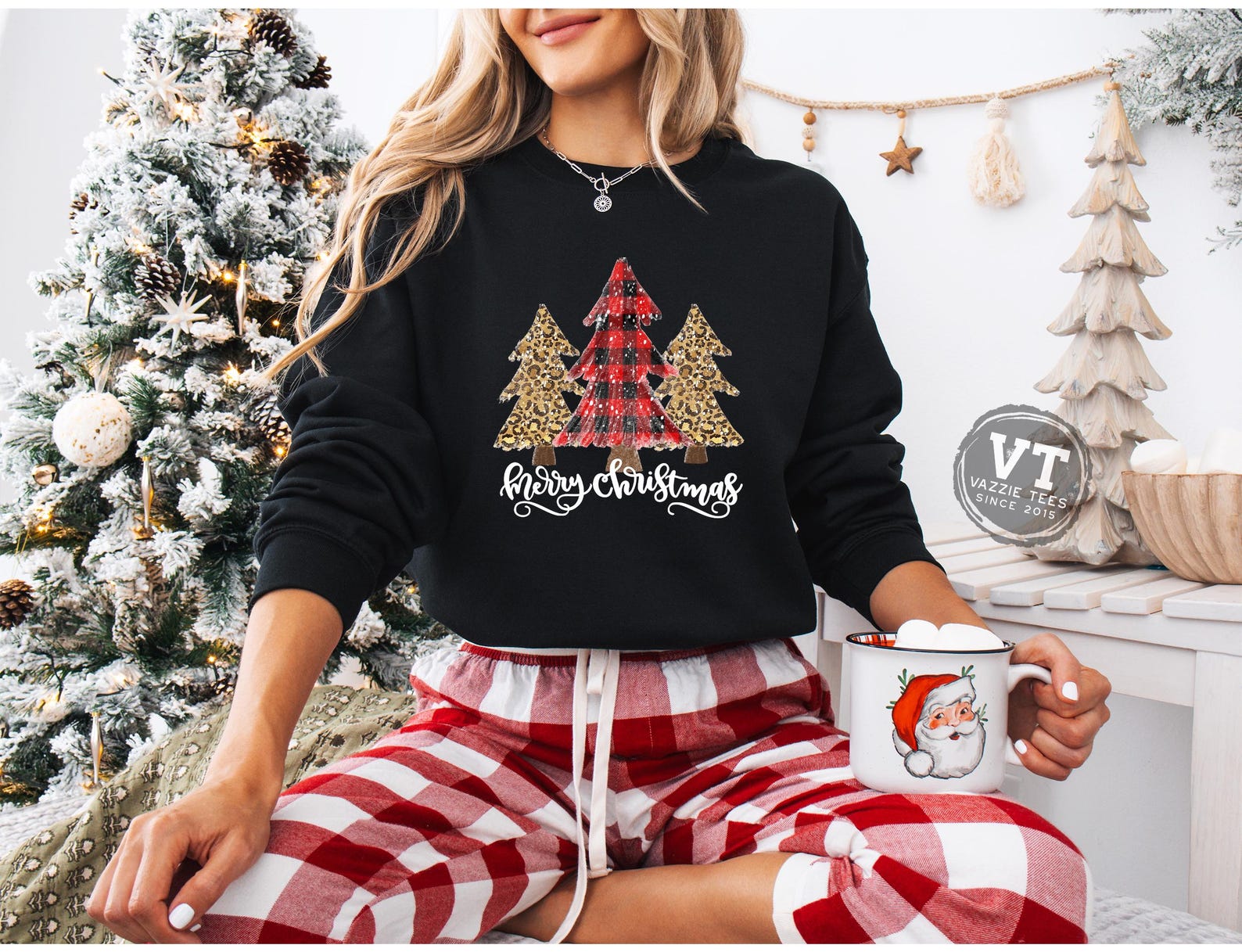 Merry Christmas Leopard Print Sweatshirt - Unisex Adult Sweatshirts ...
