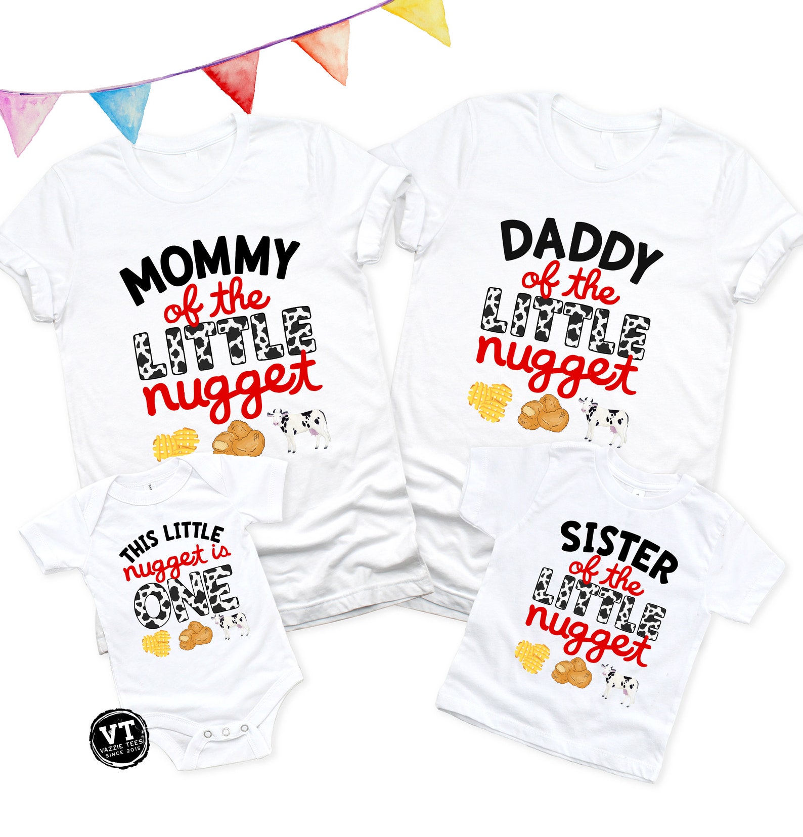 Chicken Nugget Theme Family Shirts - Birthday or Baby Shower T-shirts ...