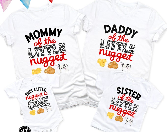 Personalized Chicken Nugget Theme Family Shirts: Birthday or Baby ...