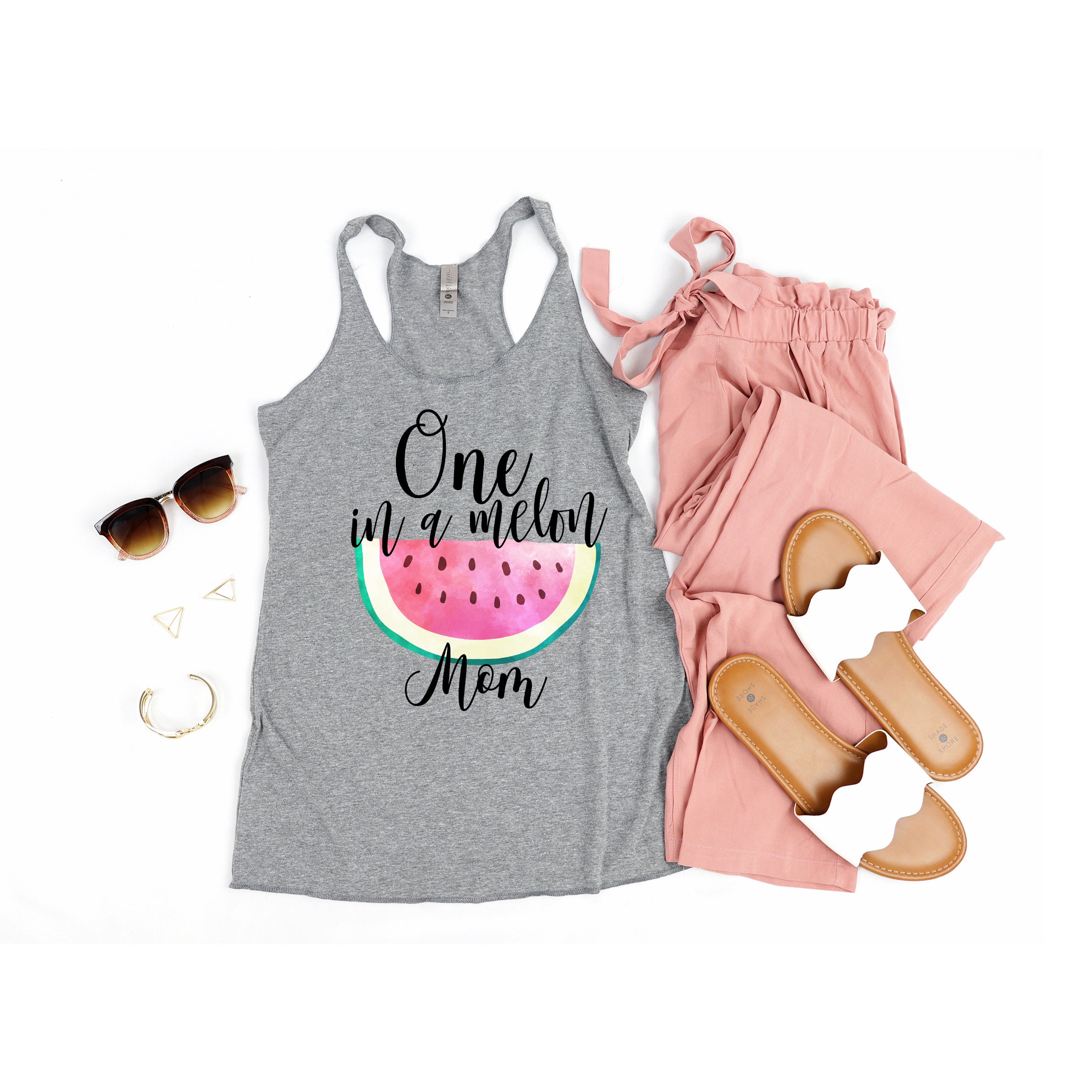 One in a Melon Mom Tank Tops - Womens' Triblend Tanks - Birthday Tank ...