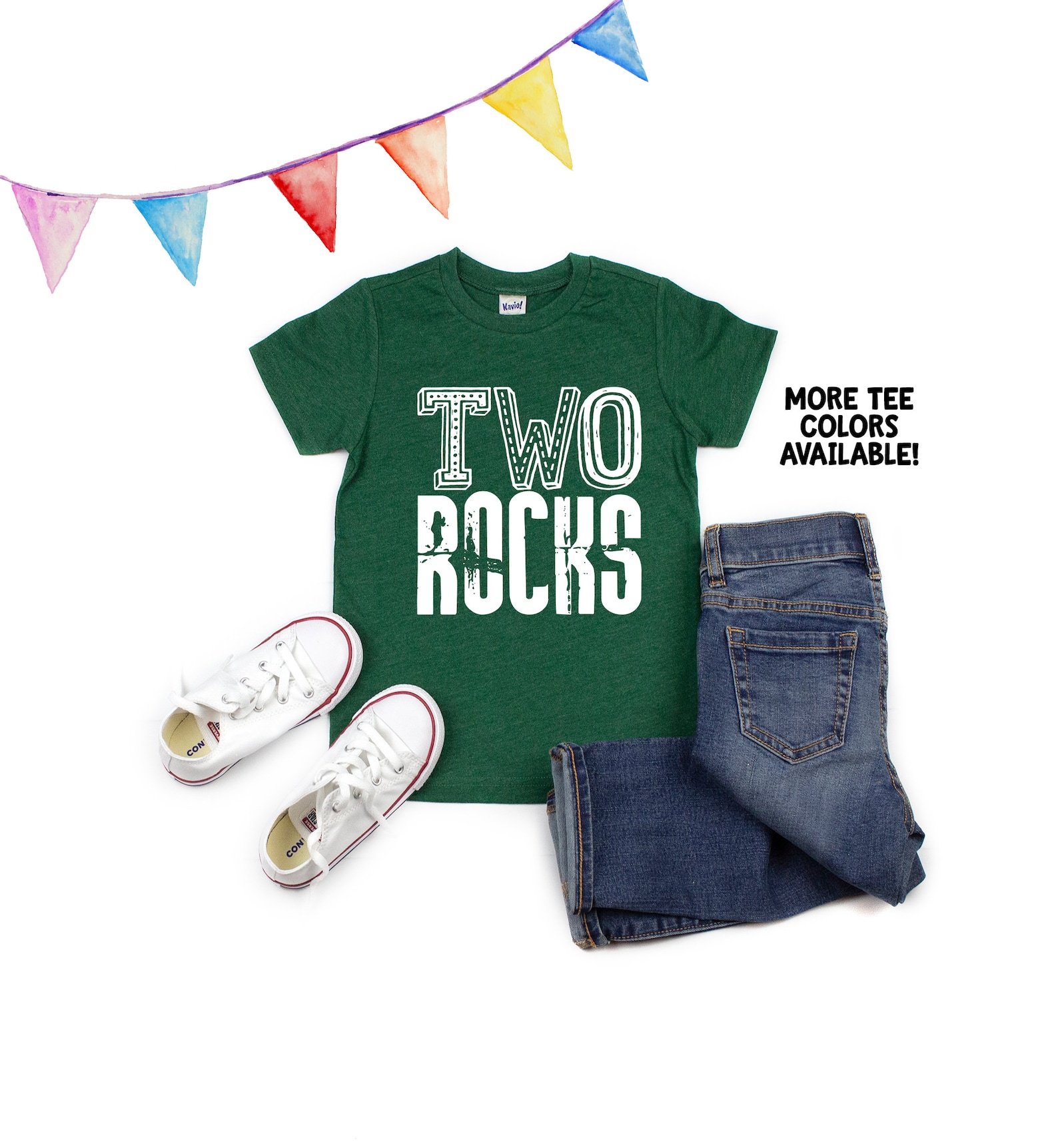 Two Rocks - 2nd Birthday Shirt - Rock and Roll Birthday - Birthday Boy ...