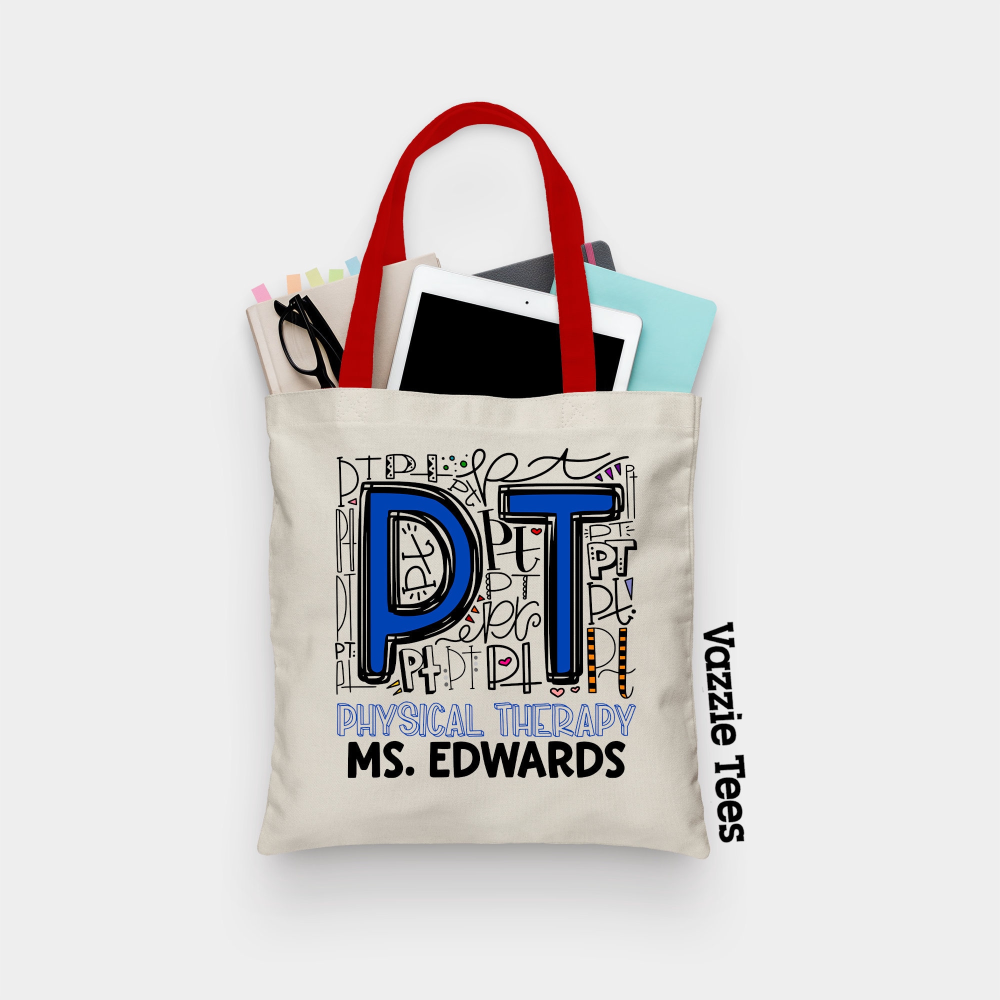 Physical Therapy Tote Bag PT Tote Bag PERSONALIZED Totes | Etsy