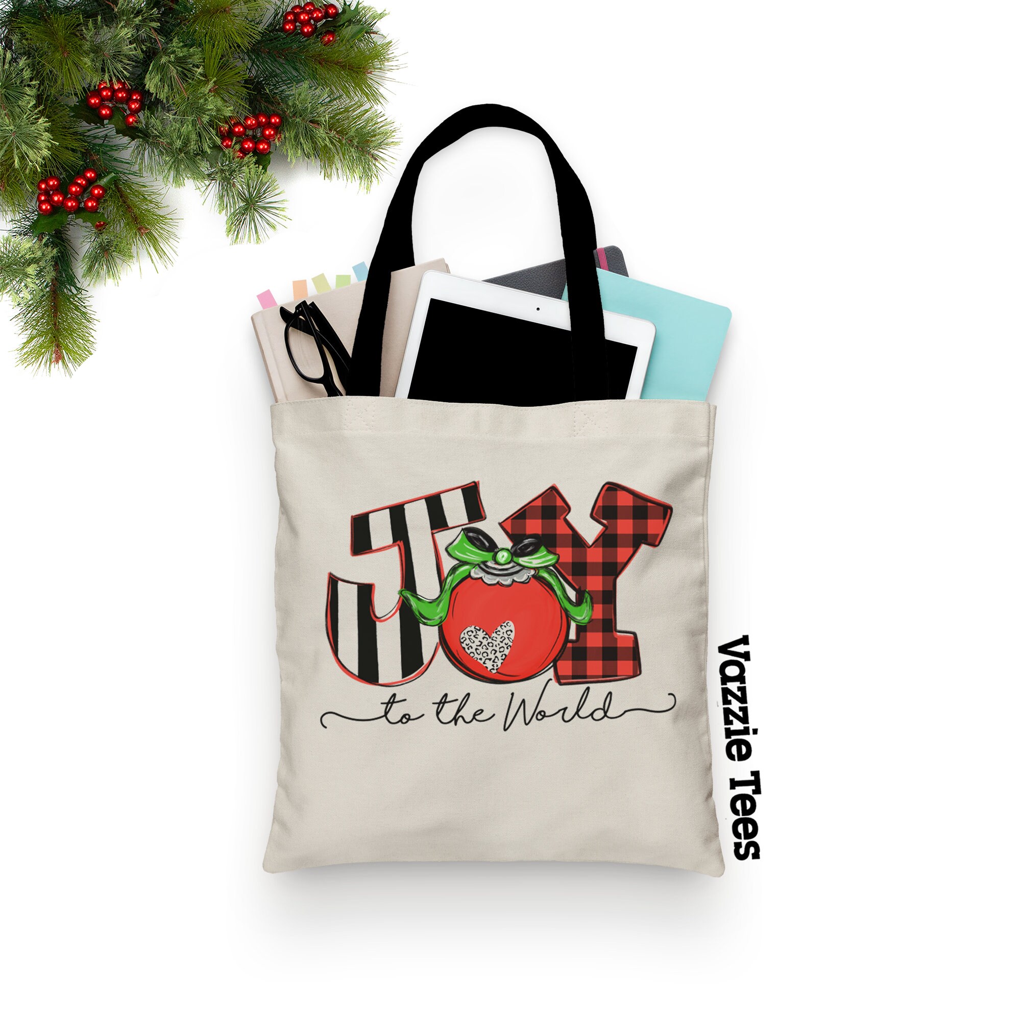 Joy to the World Tote Bag Christmas Tote Bags Gift Tote - Etsy