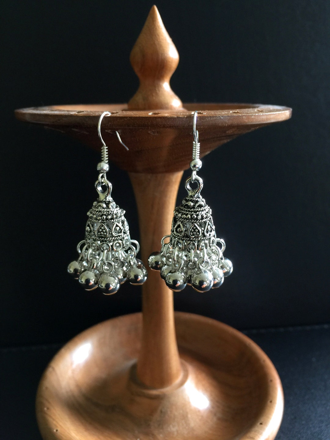 Tribal Boho Silver Earrings, Ethnic, Jhumke, Jhumky, Jhumka, Bohemian ...
