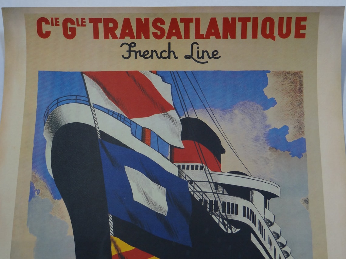 Vintage Poster of the Transatlantic Liner, SS Liberté, Poster Designer ...