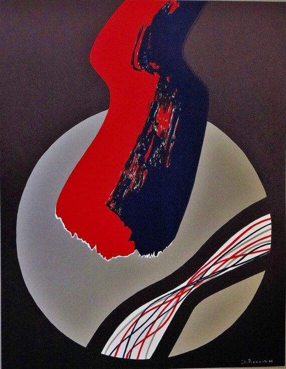 James Pichette Original Signed Lithograph Mid Century Modern - Etsy