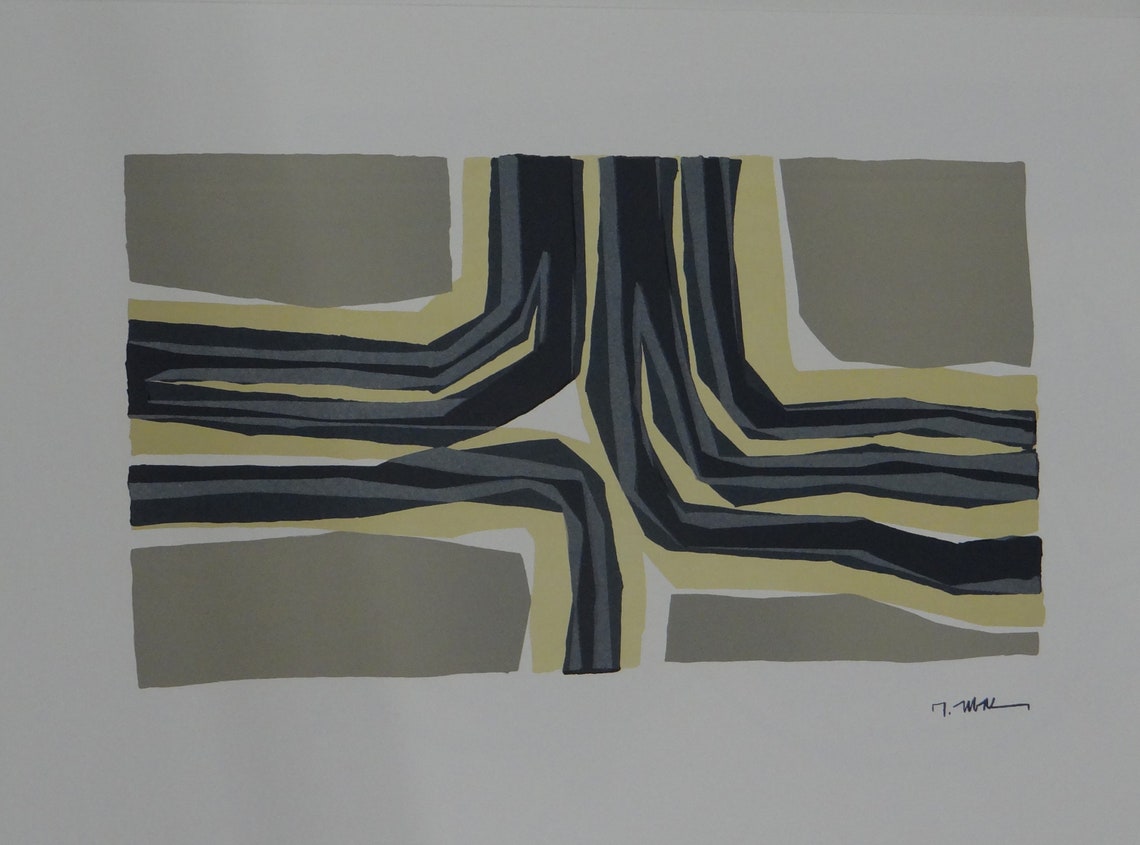 Raoul Ubac, Lithography, Abstract Art, Twists, Shapes and Colors ...