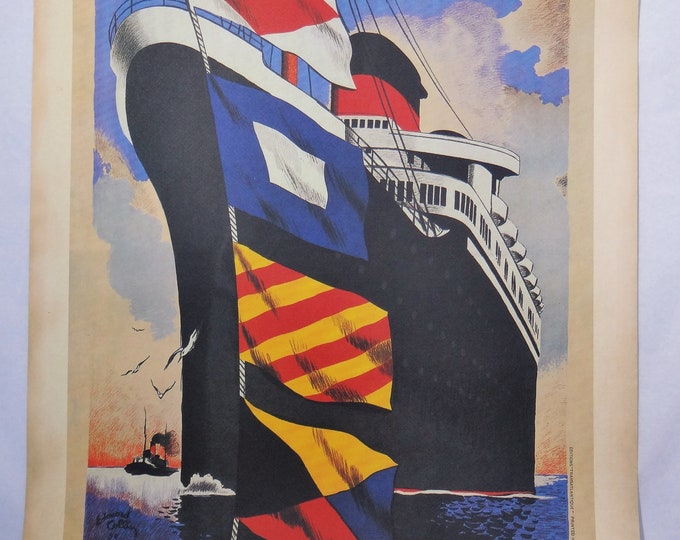 Vintage Poster of the Transatlantic Liner, SS Liberté, Poster Designer ...