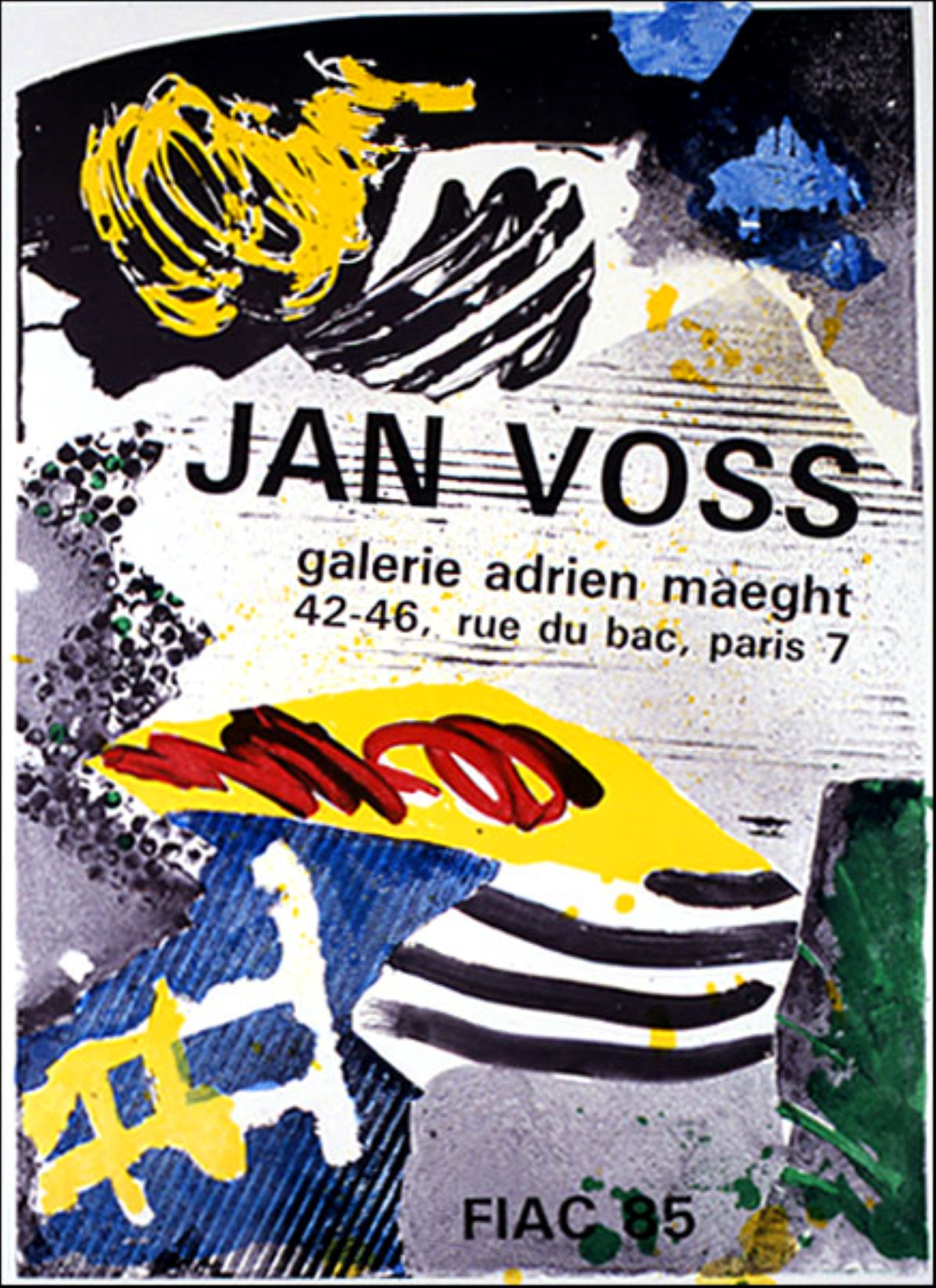 Jan Voss 1985 Original Lithograph Poster German Painter - Etsy