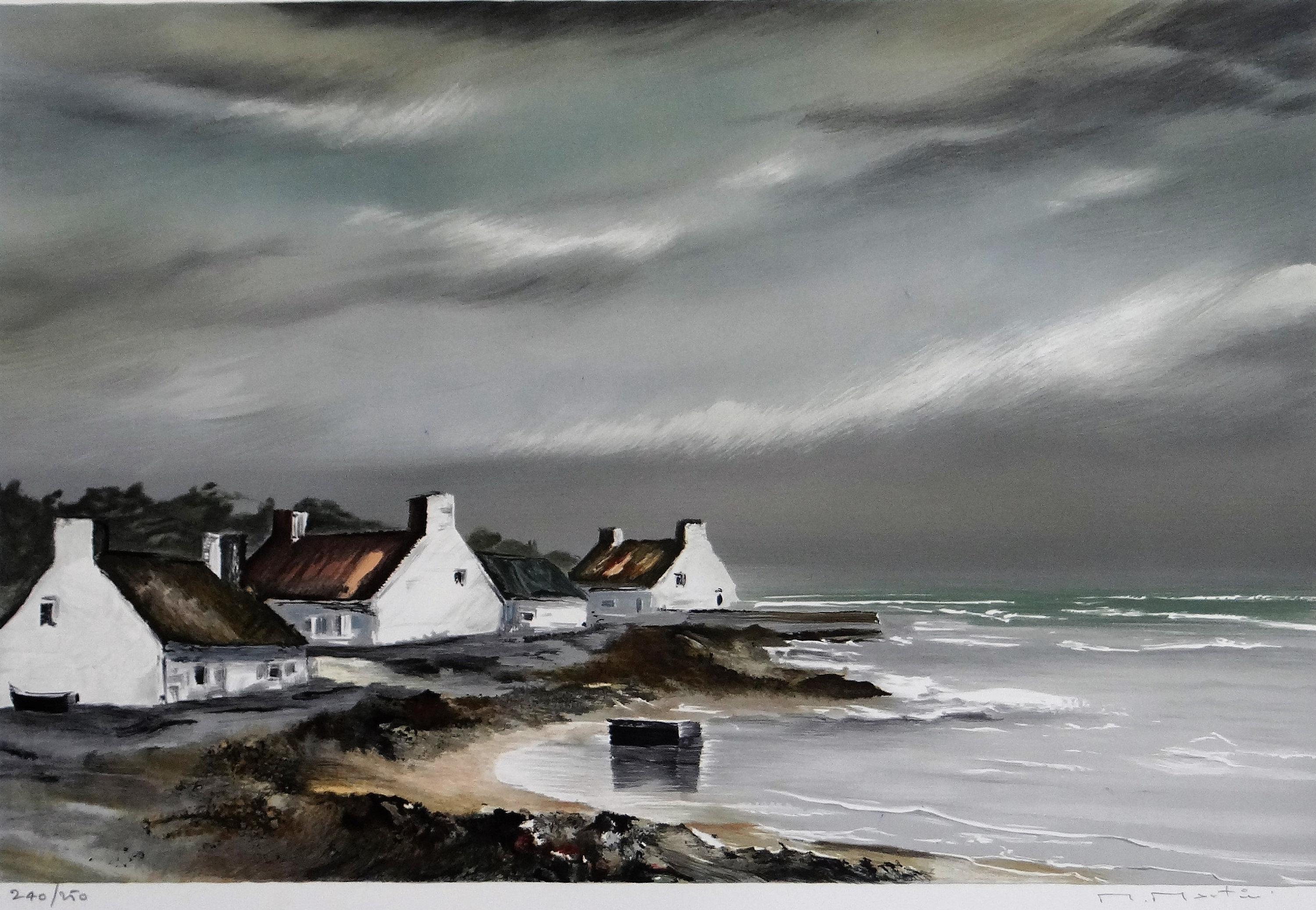 Michel Martin, Misty Seascape, Beach Houses Decor, France Coastline ...