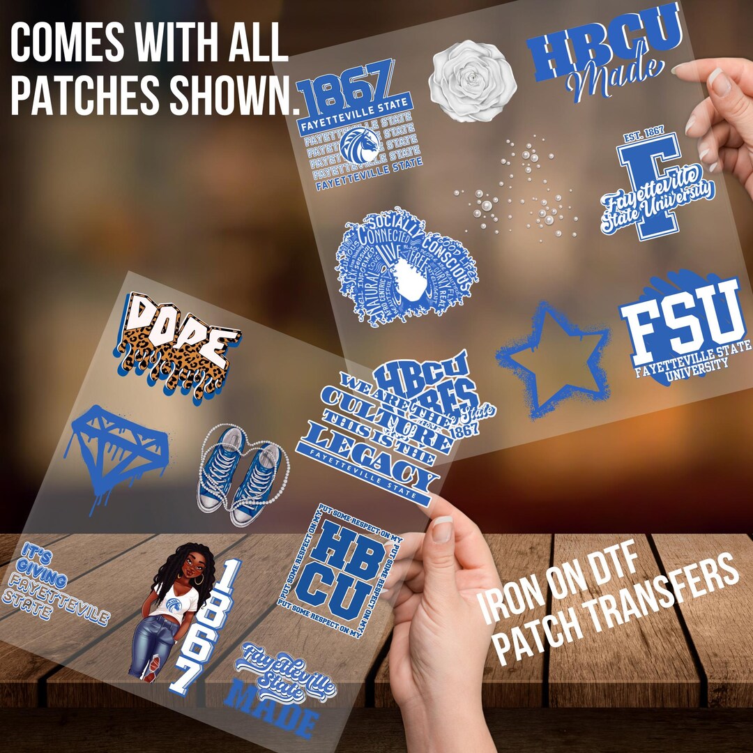 FSU Patches: Fayetteville State University DTF Iron on Patch Kit - Etsy