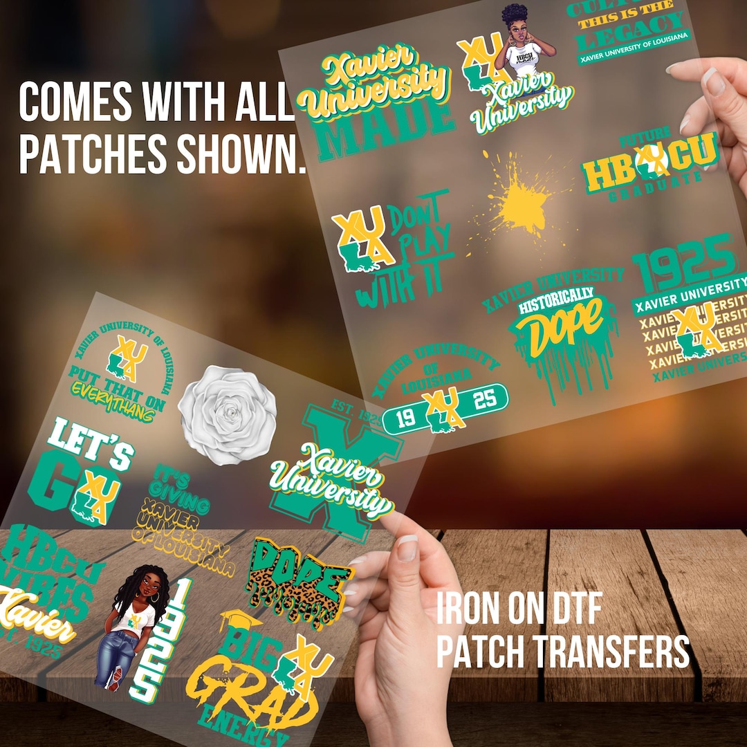 Xavier University Iron on Patch: HBCU Ready to Press DTF Transfers - Etsy