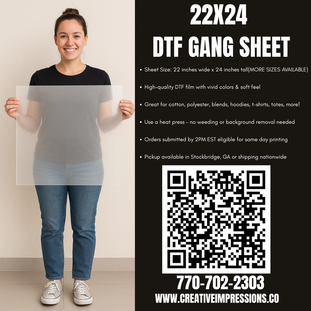 22x24 DTF Gang Sheet Canva Template: PNG Transfers (digital Download ...
