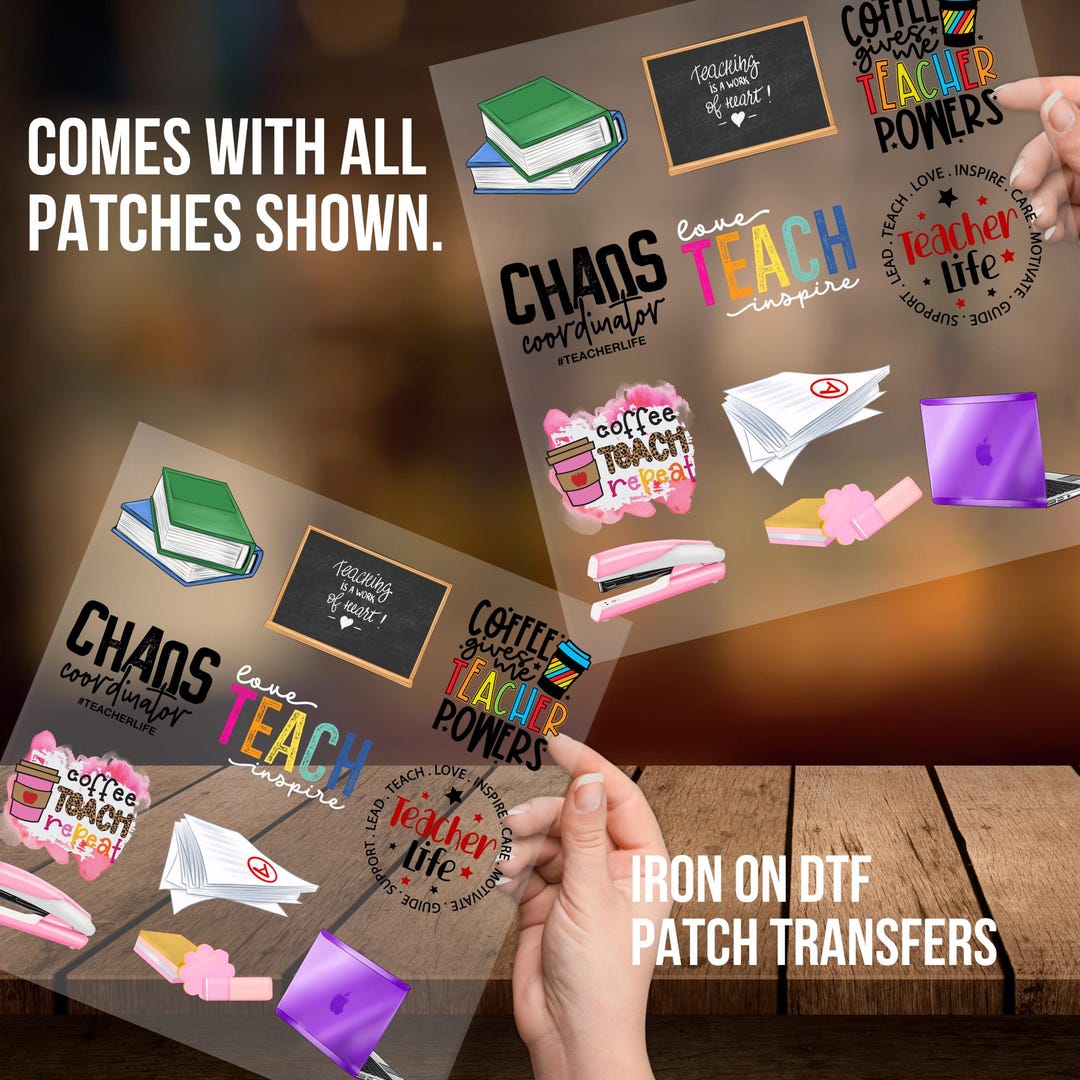 Teacher Patches | DIY Iron-on Back-to-school Gifts for Teachers ...