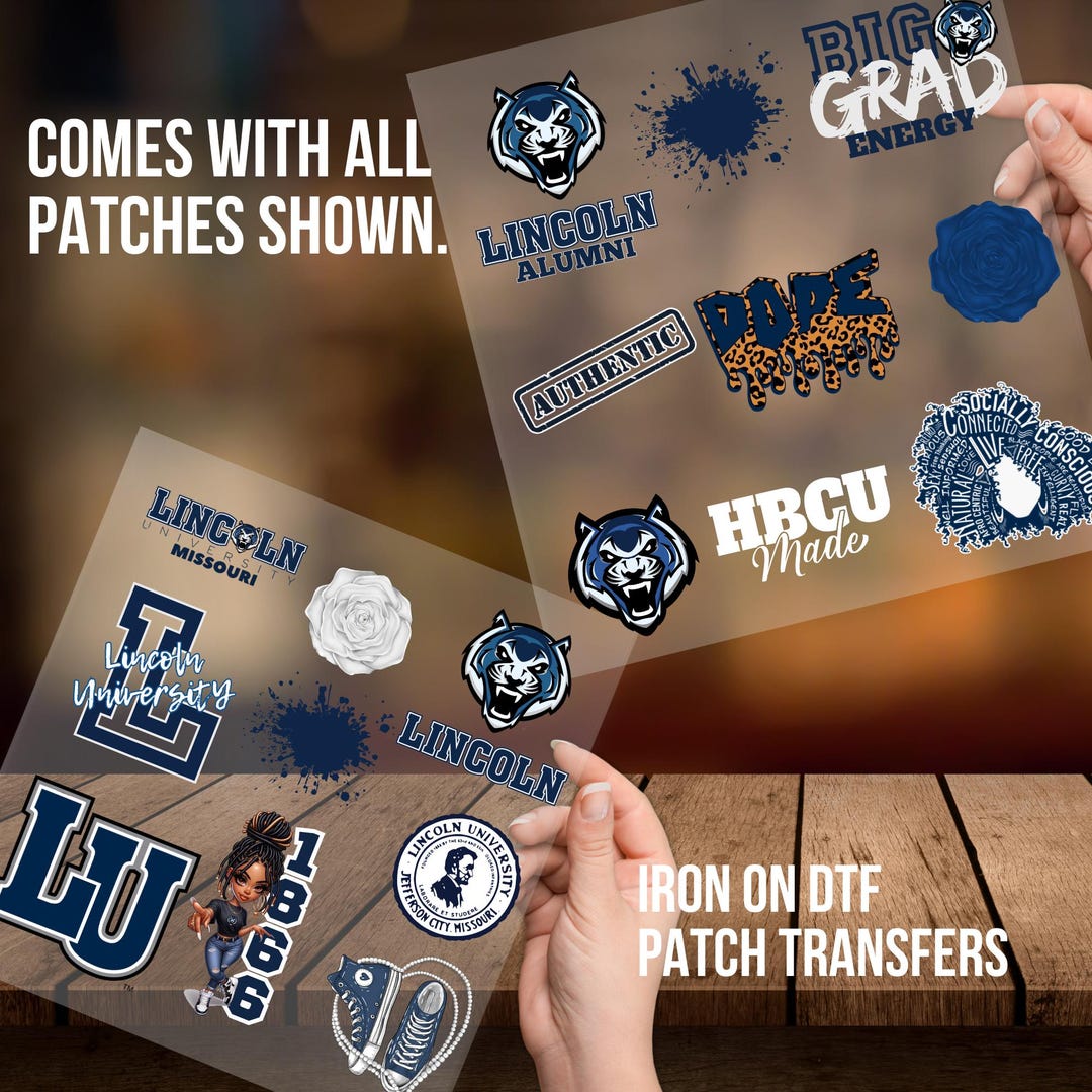 Lincoln University MO DTF Patch Kit: HBCU Iron-on Patches - Etsy