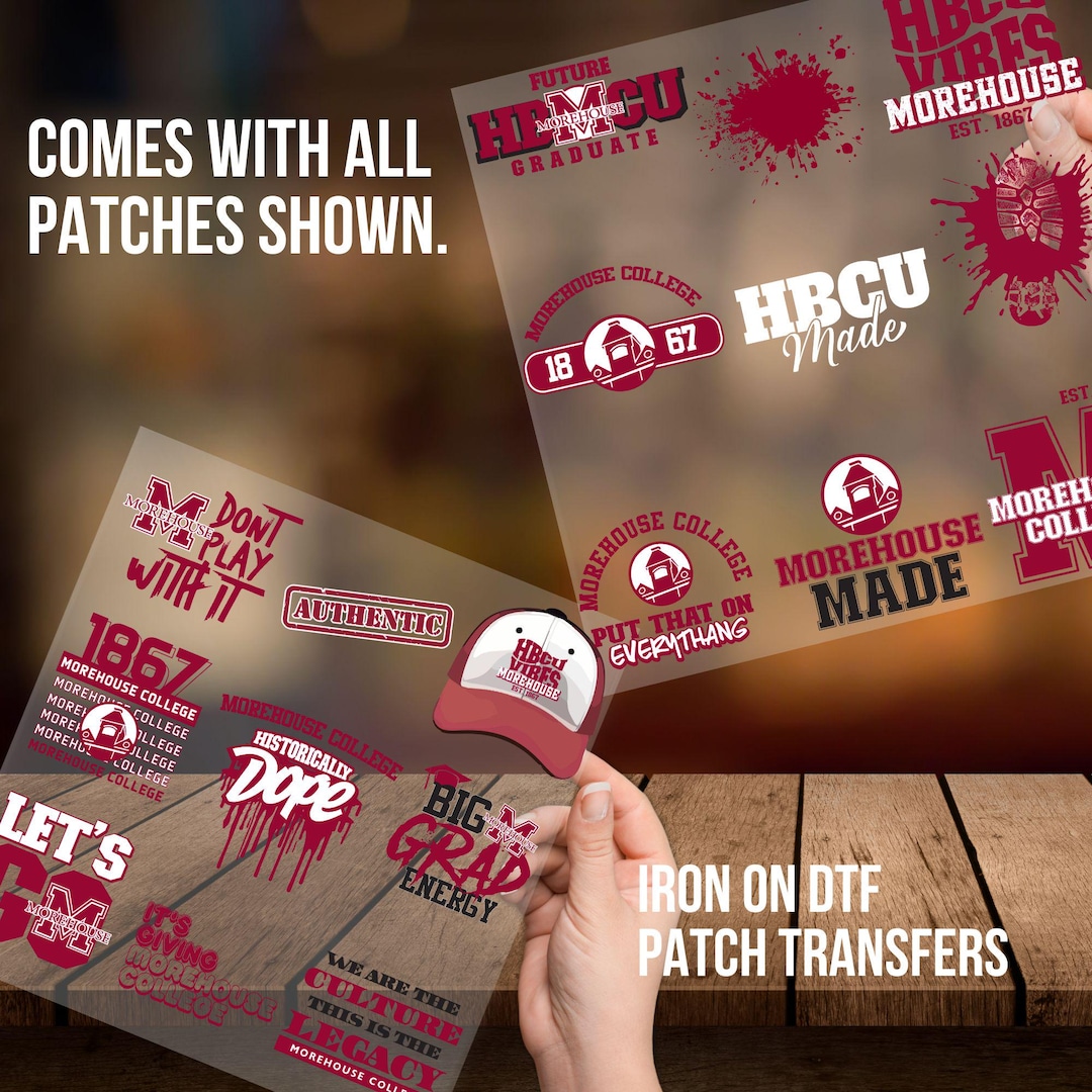 Morehouse College Patch Kit: Iron-on DTF Patches for Jackets - Etsy
