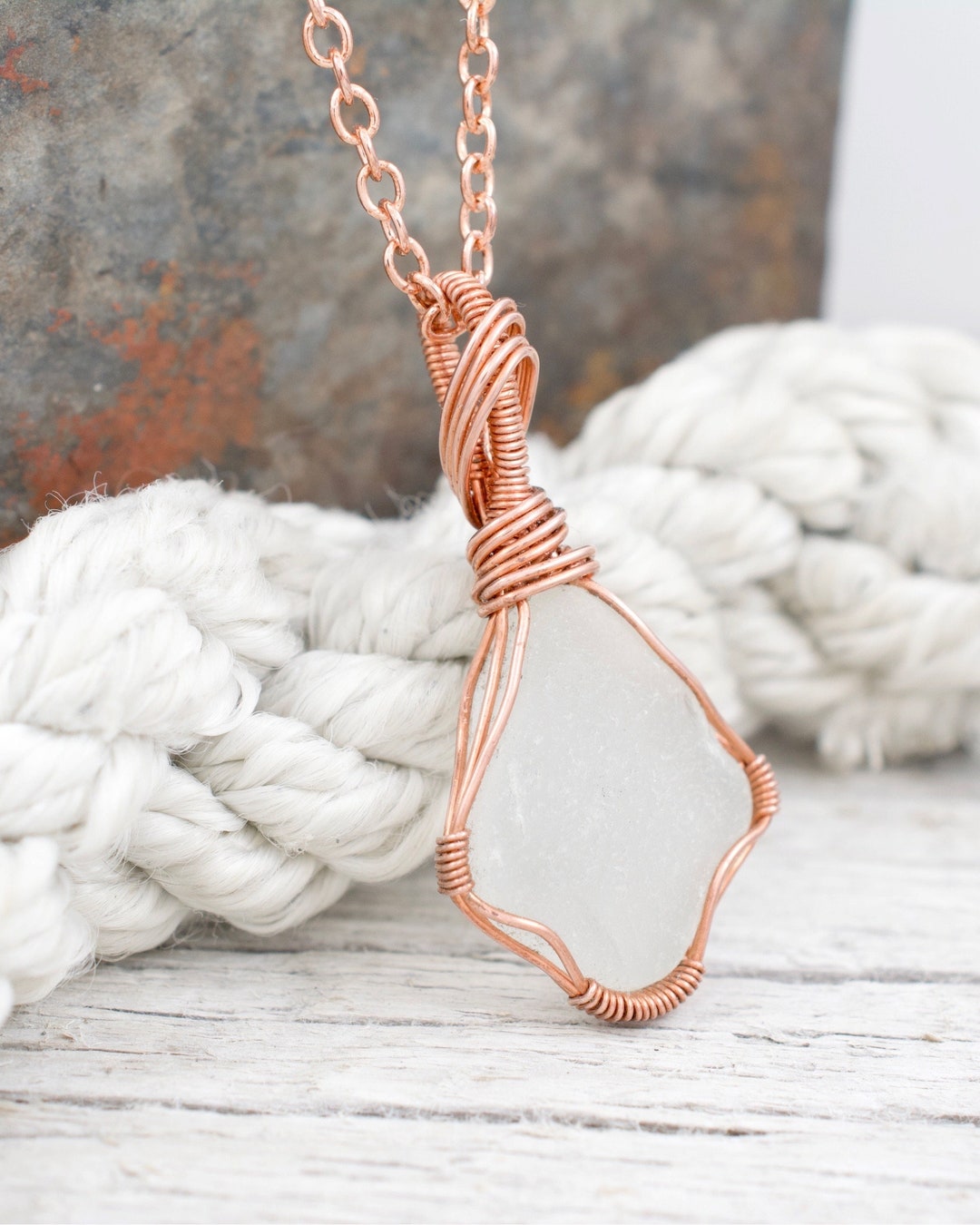 Alaska Sea Glass Pendant Necklace, Elegant Ocean Jewelry Made in Alaska ...