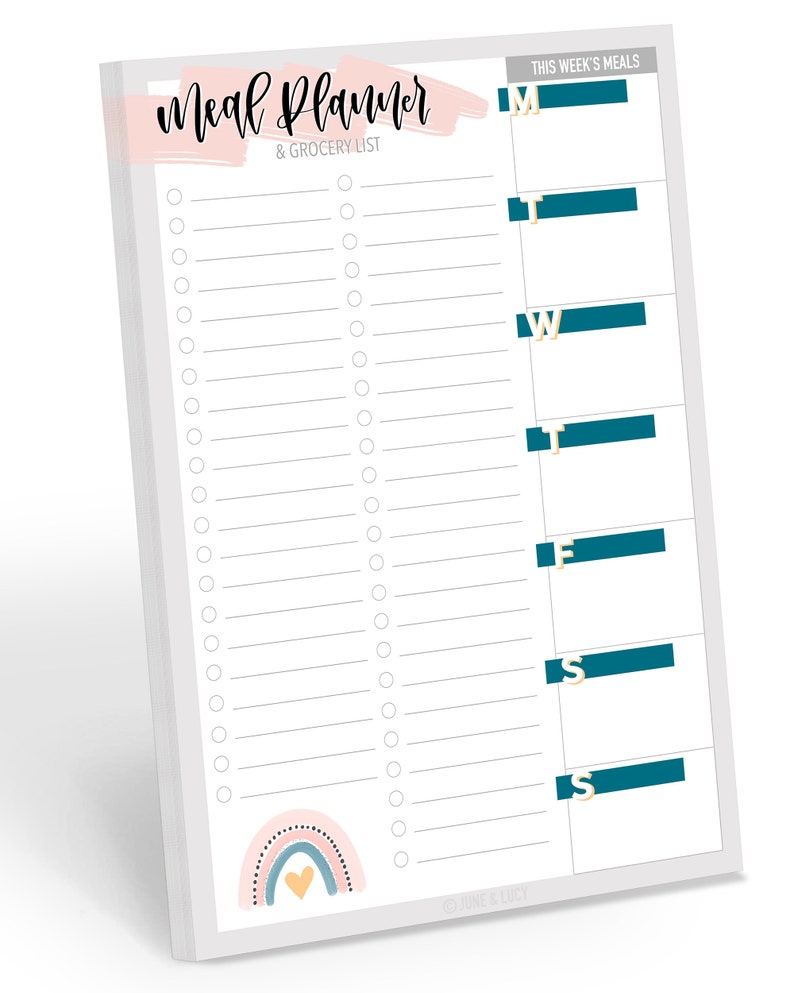 Meal Planner, Grocery List, Meal Planning Pad: 60 Removable Weekly ...