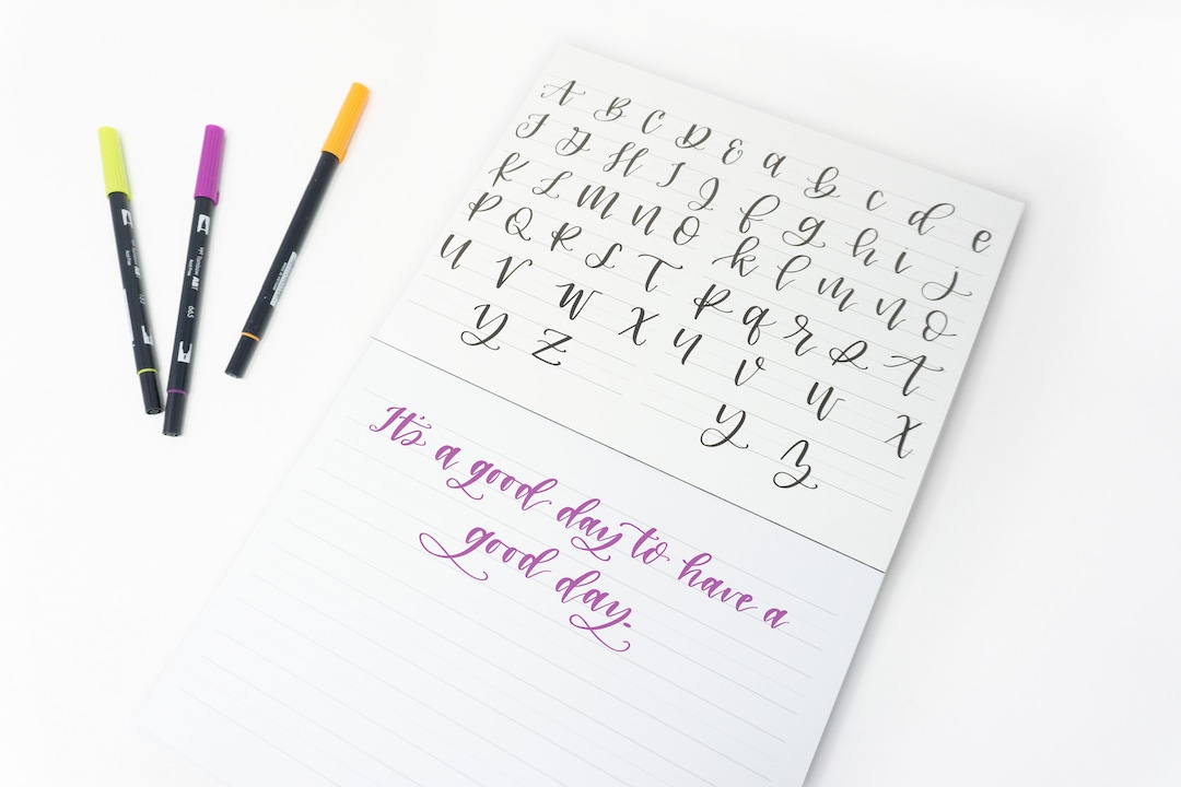 Hand Lettering Practice Pad: Practice Pad for Modern Calligraphy, Brush ...