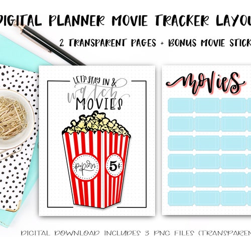 Movie Tracker Digital Printable - Etsy