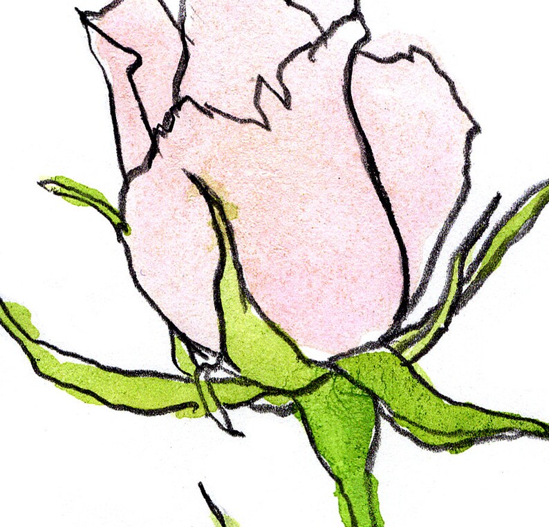 Single pink rose pink rose print single rose print | Etsy