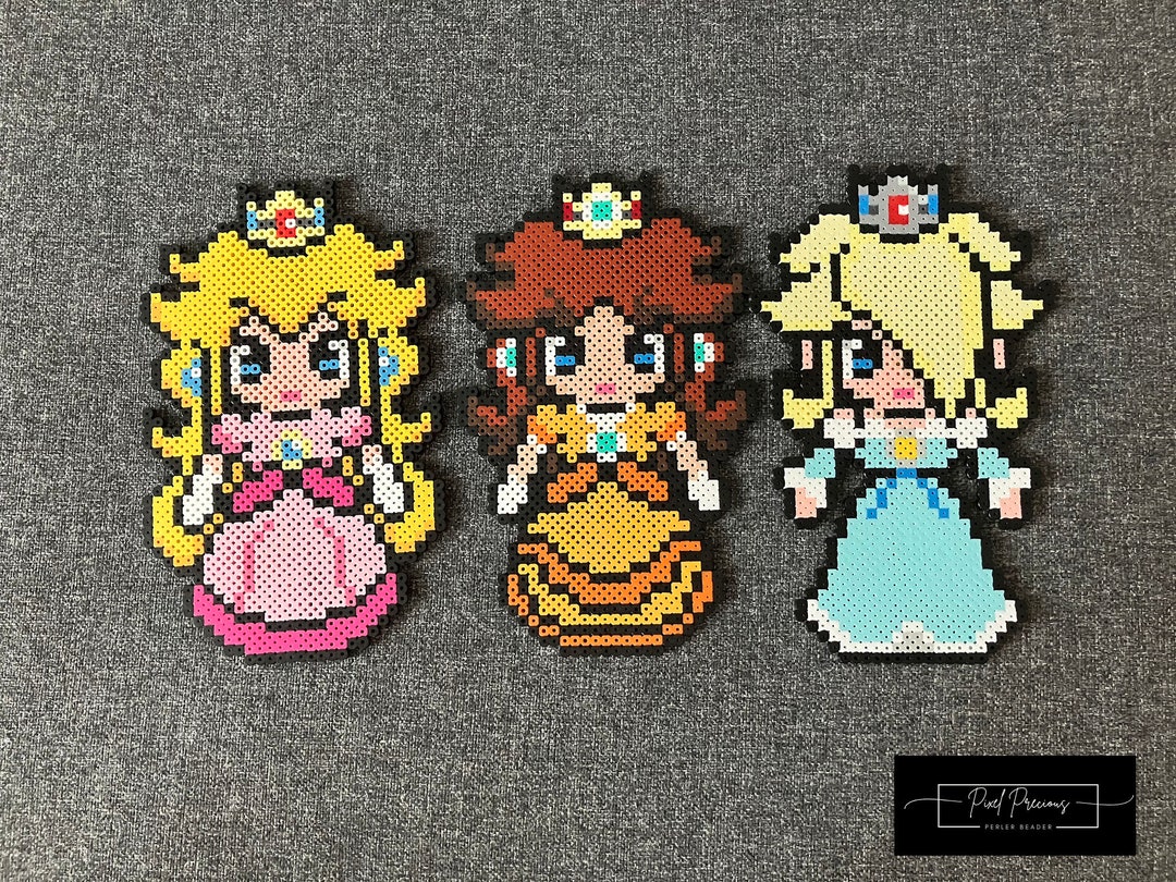 Princess Peach, Princess Daisy, Rosalina Perler Beads - Etsy