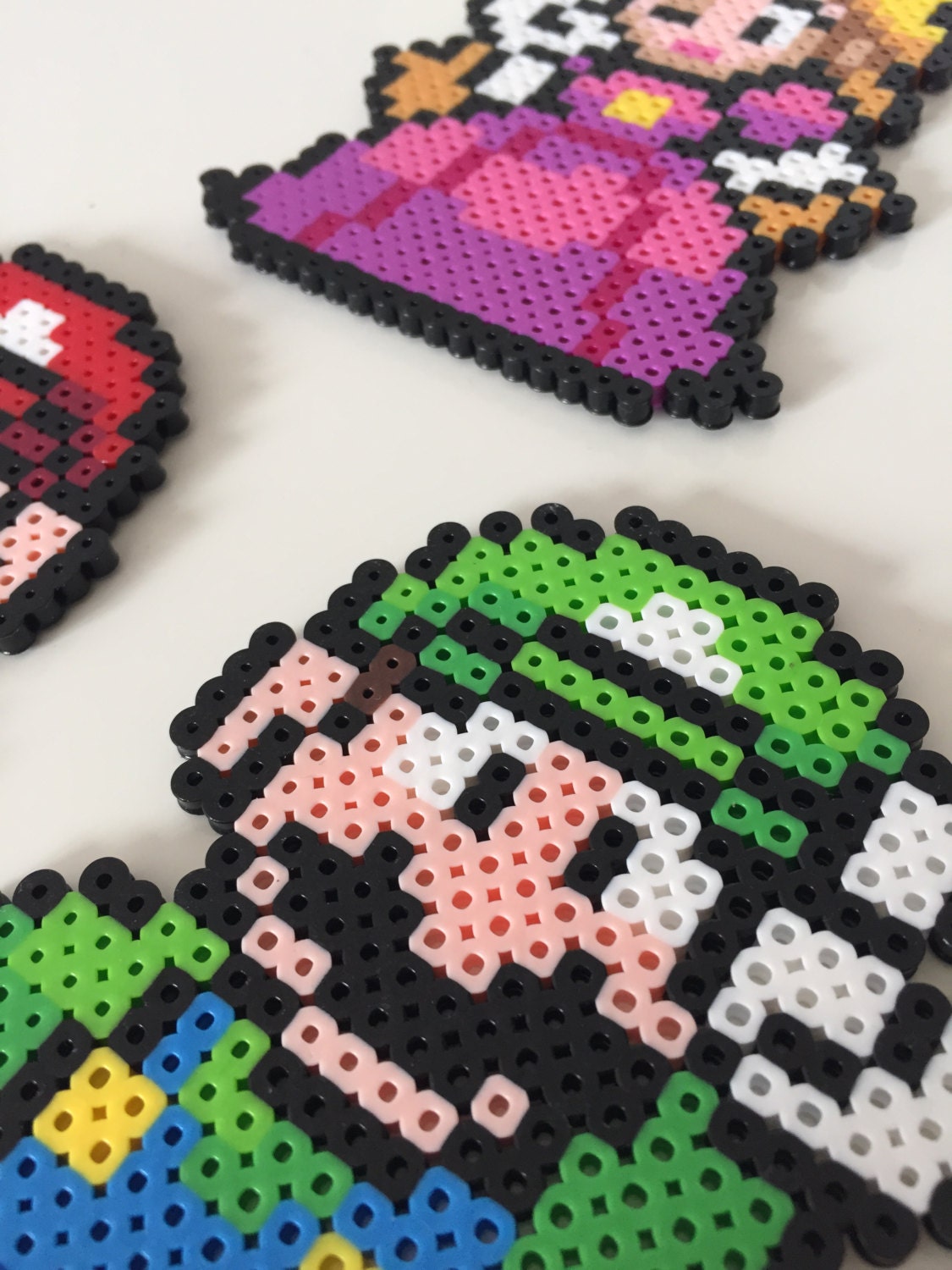 Mario Luigi or Princess Peach Perler Bead | Etsy