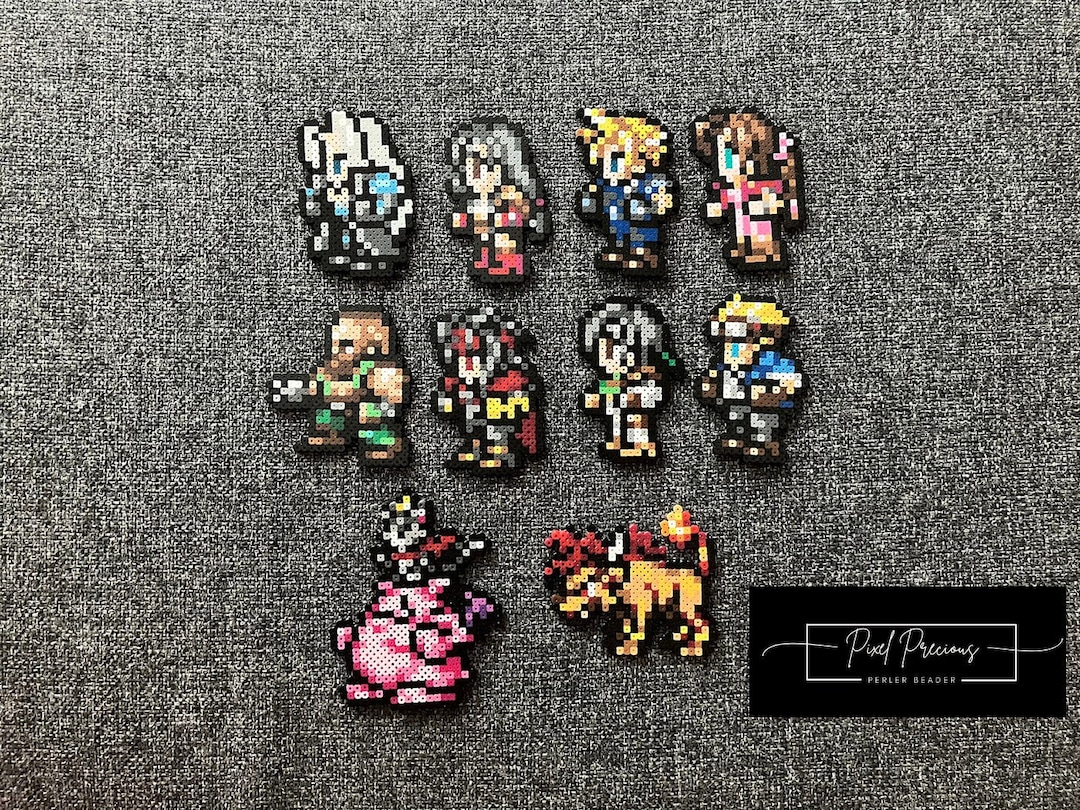 Final Fantasy VII Perler Mini Beads: Cloud, Tifa, Aerith, Sephiroth ...