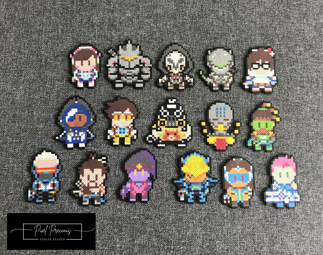 Overwatch MINI Beads; Reaper, Tracer, Mei, Pharah, Reinhardt, Roadhog ...