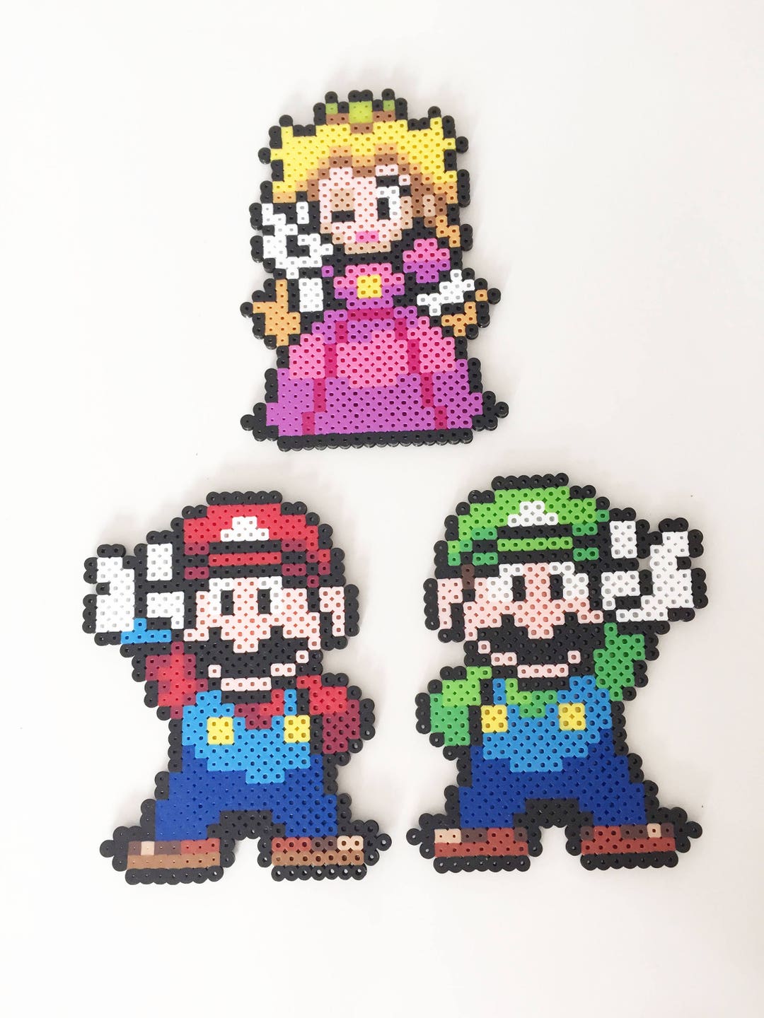 Mario Luigi or Princess Peach Perler Bead - Etsy