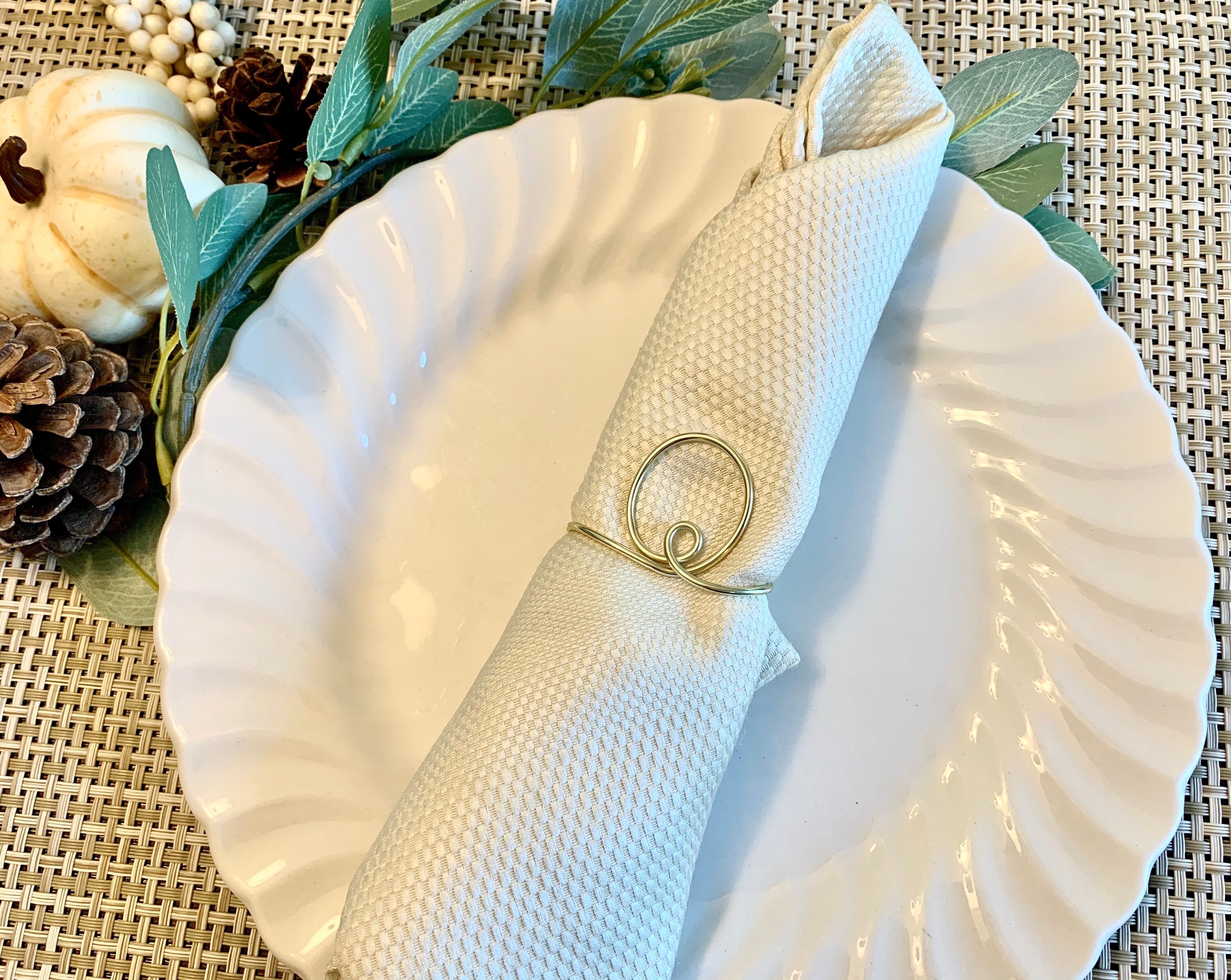 Holiday napkin rings Personalized napkin rings initial | Etsy