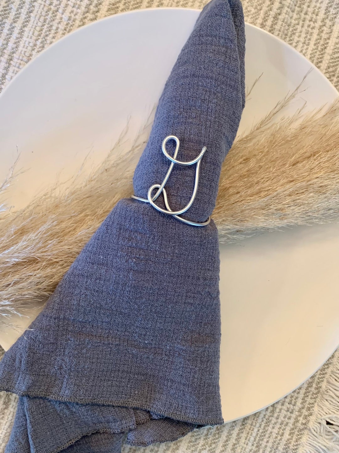 Holiday Napkin Rings, Personalized Napkin Rings, Initial Napkin Rings ...